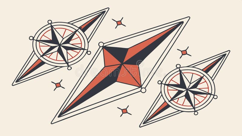 Compass Star Design, Nautical and Navigational Element Vector Design ...