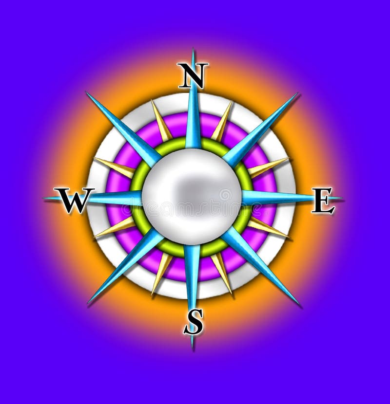 Sun Compass stock vector. Illustration of decoration - 31580108