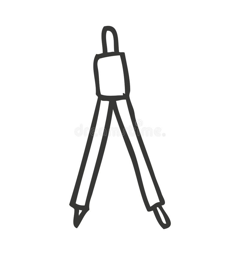 Compass supply school icon stock vector. Illustration of symbol - 81523778