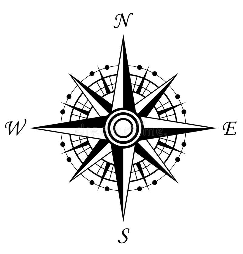 Set Illustration of Artistic Compass. Stock Vector - Illustration of ...