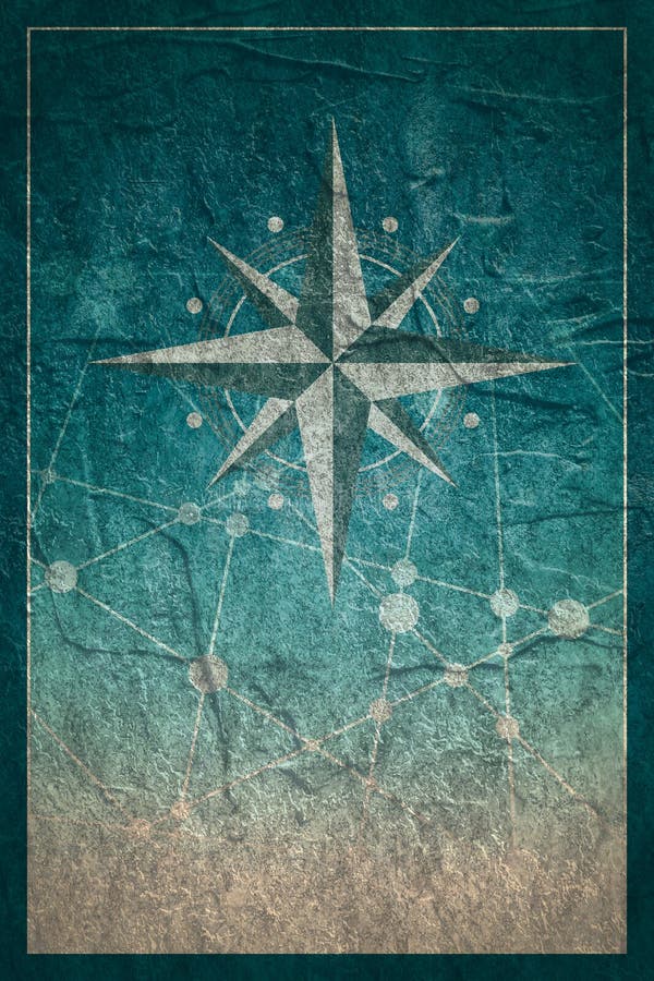 Compass Symbol on Geometry Pattern Stock Illustration - Illustration of ...