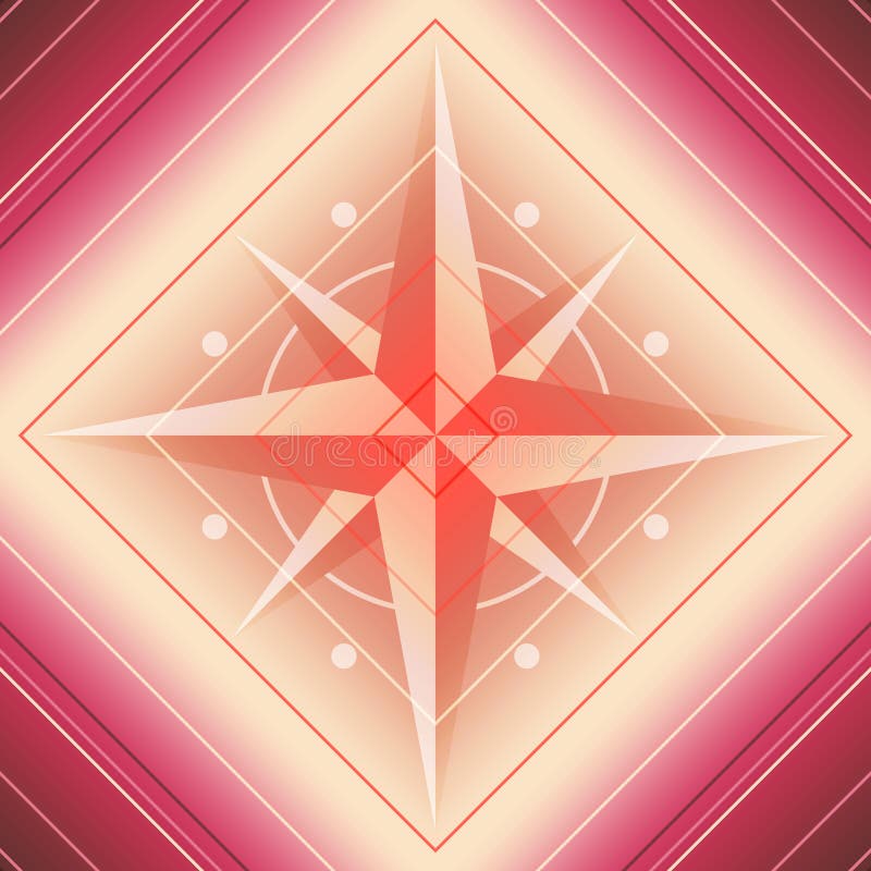 Compass Symbol on Geometry Pattern Stock Illustration - Illustration of ...