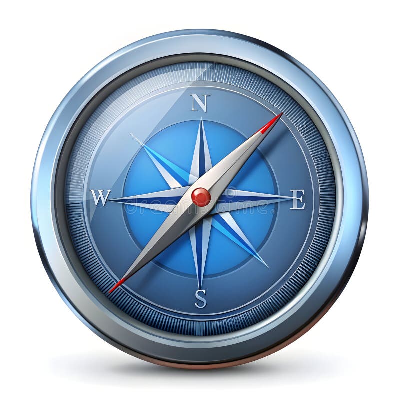 Compass Symbol Icon Isolated on White Background Stock Illustration ...
