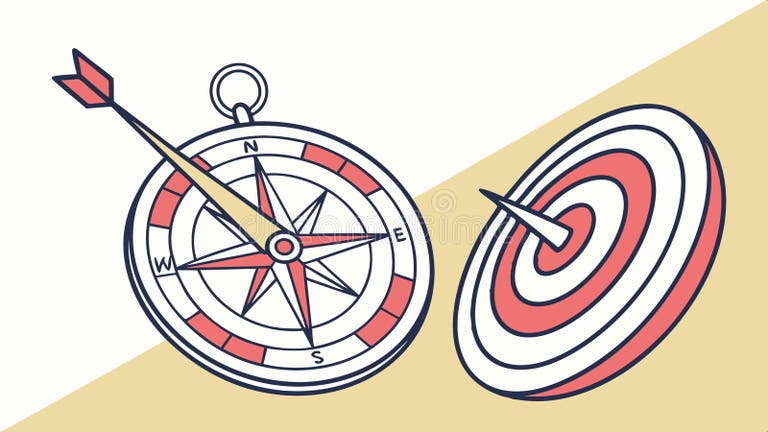 Compass and Target, Direction and Goal Achievement Vector Design ...