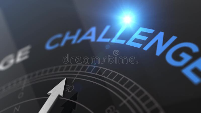 Compass with the Text CHALLENGE Right Path, Concept Video for Good ...