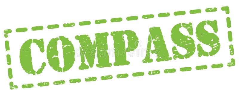 COMPASS Text Written on Green Stamp Sign Stock Illustration ...