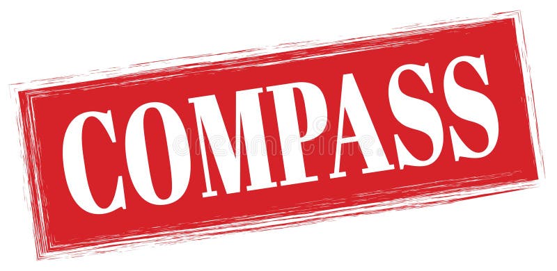 COMPASS Text Written on Red Stamp Sign Stock Illustration ...