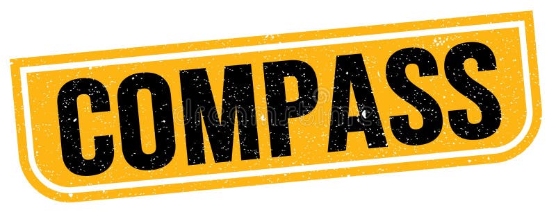 COMPASS Text Written on Yellow-black Stamp Sign Stock Photo - Image of ...