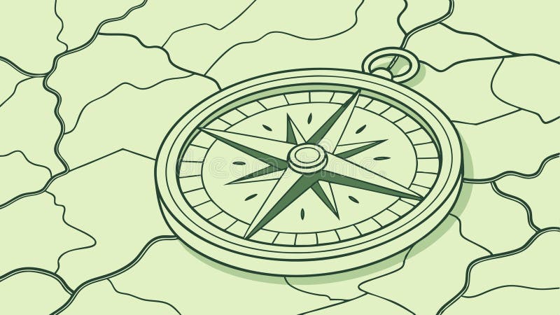 Compass on Textured Cracked Earth, Vector Design Generative AI Stock Vector - Illustration of ...