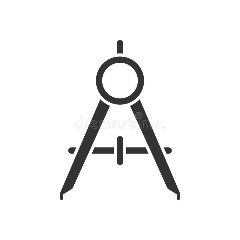 Compass tool black icon stock vector. Illustration of architecture ...