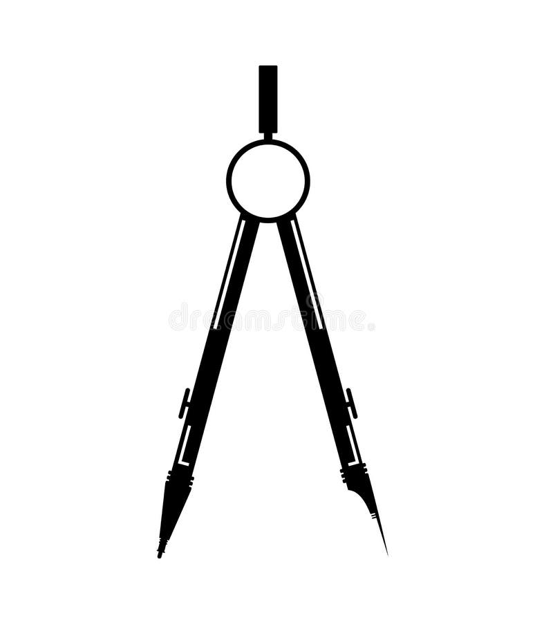 Compass tool draw stock vector. Illustration of draft - 91478135