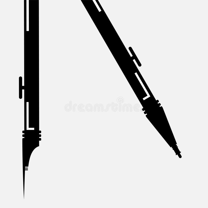 Compass tool draw stock vector. Illustration of drafting - 92736343