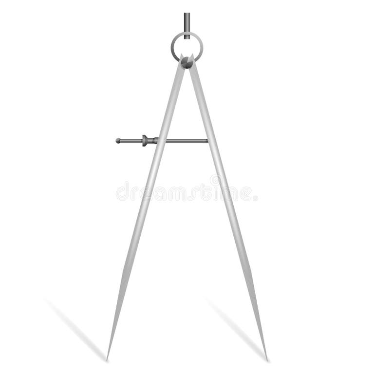 Compass Tool for Drawing of Circles and Measuring Stock Vector ...