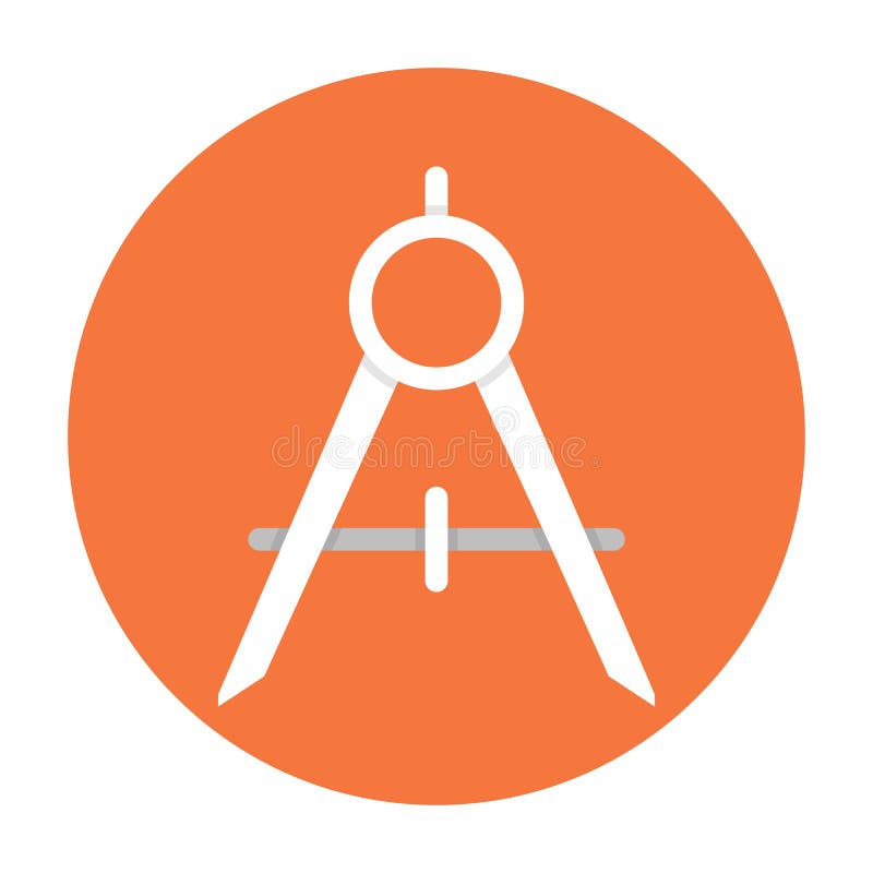 Compass tool flat icon stock vector. Illustration of abstract - 119653736