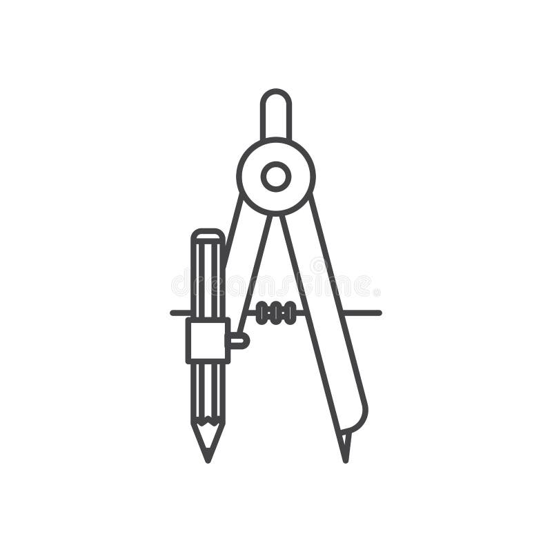 Compass tool isolated icon stock vector. Illustration of compass ...