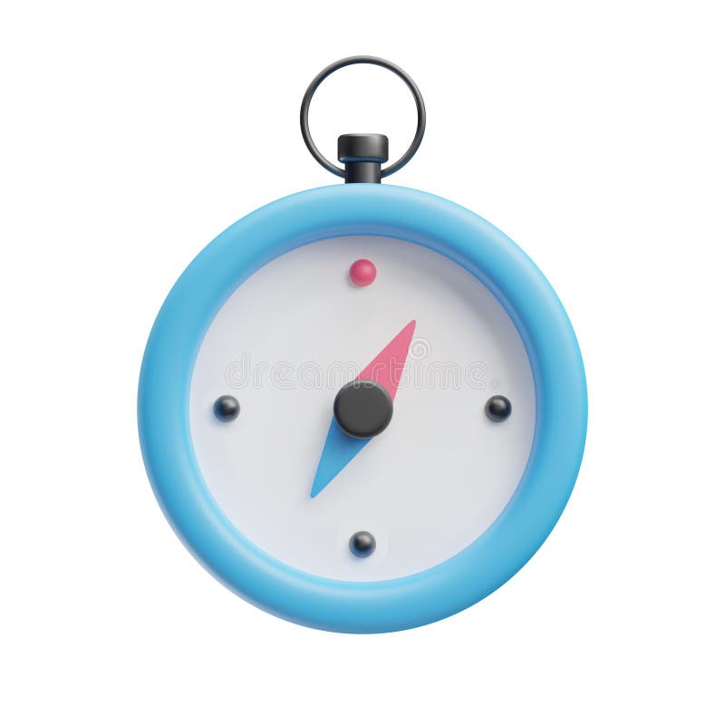 Compass Tool, Measuring Time Device 3d Style Rendering Stock Vector ...