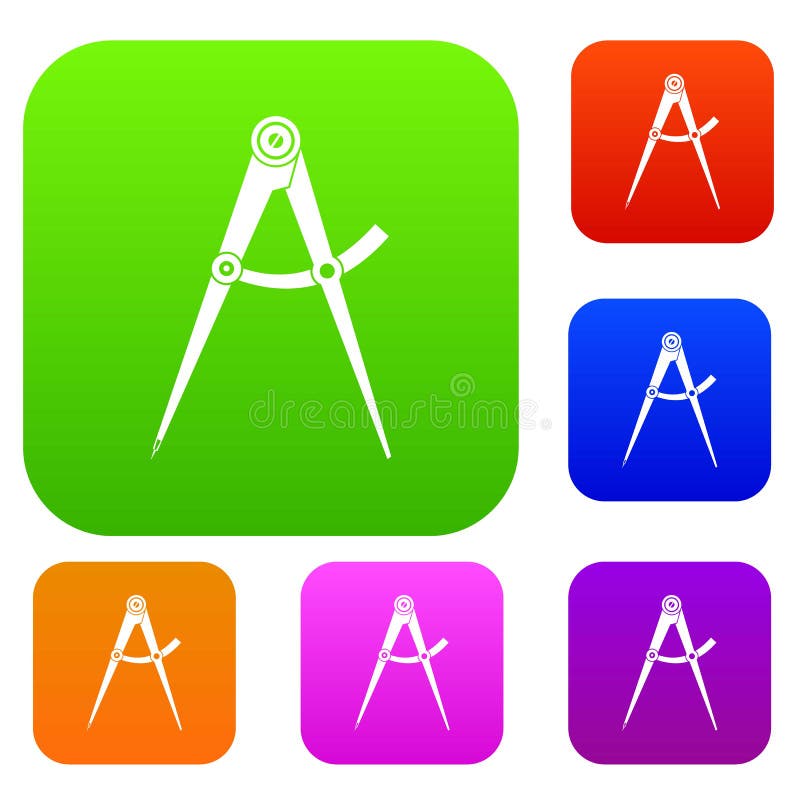 Compass Tool Set Collection Stock Vector - Illustration of compass ...