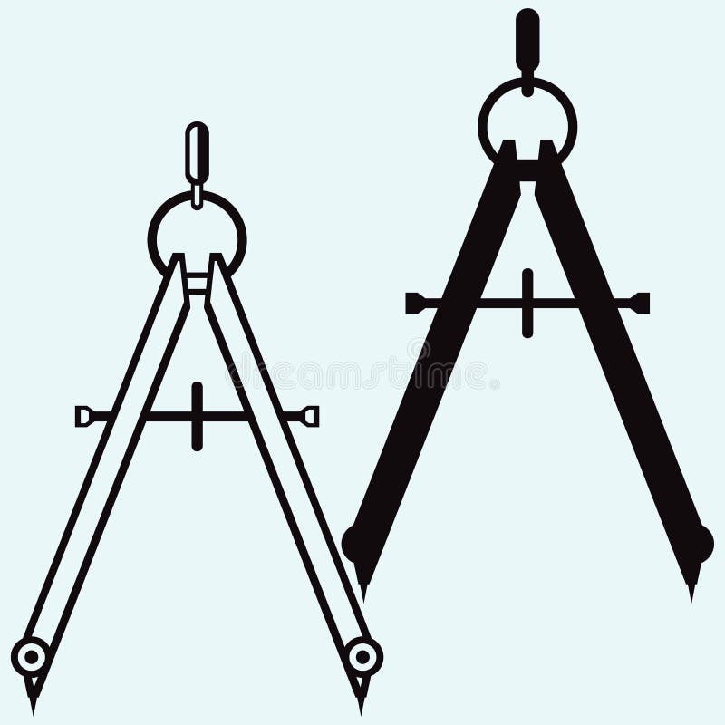 Compass. Tools for drawing stock vector. Illustration of black - 83029147