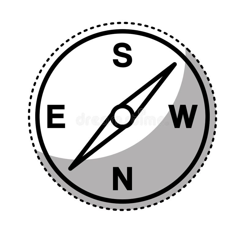 Compass travel device icon stock illustration. Illustration of concept ...