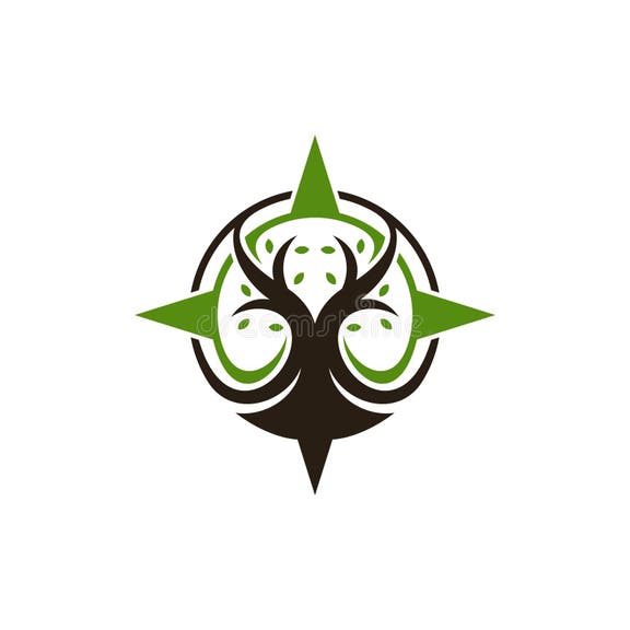 Compass Tree Logo Template Stock Illustrations – 386 Compass Tree Logo ...
