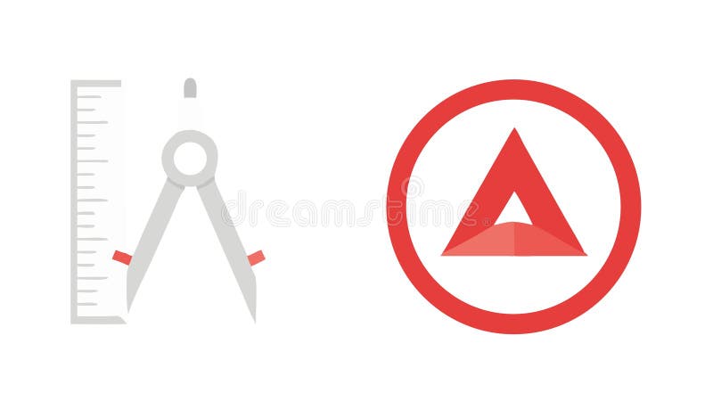 Compass with Triangle Icon for Navigation and Direction, Vector Design ...