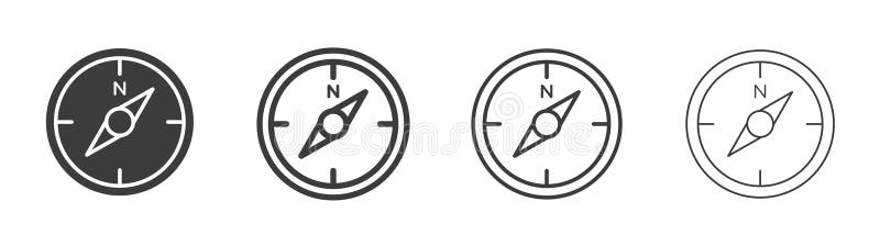 Compass vecor icon set stock vector. Illustration of icons - 340591638