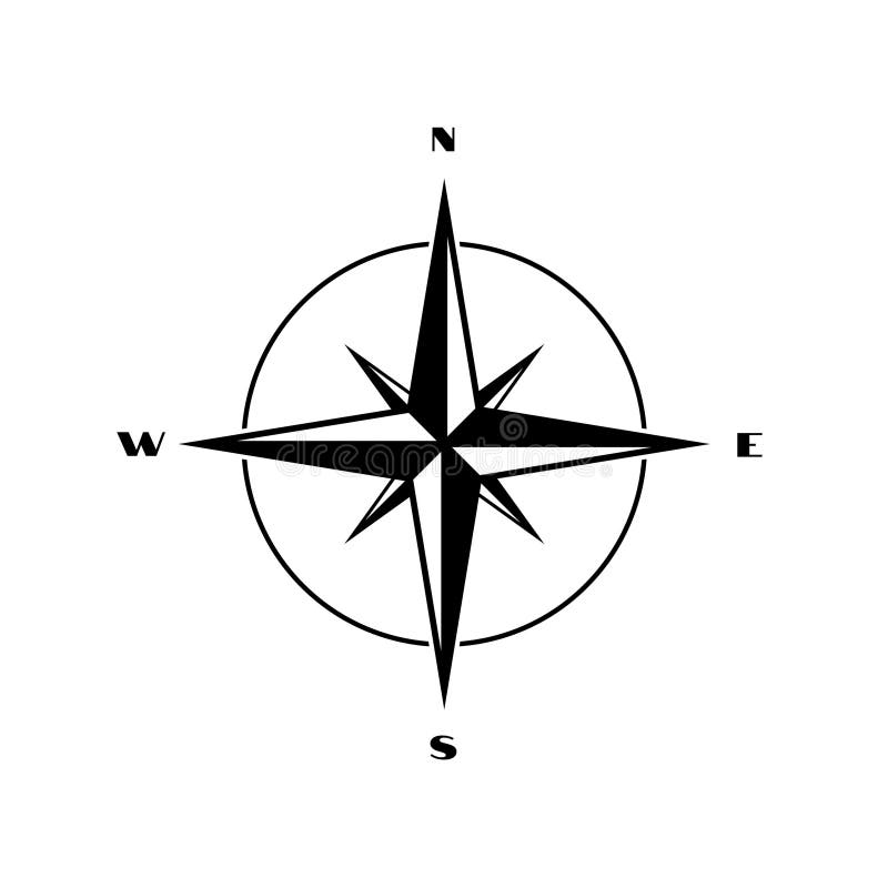 Compass Vector Illustration Compass Direction Icon. Vector Compass Rose ...