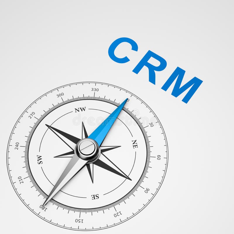 Compass on White Background, CRM Concept Stock Illustration ...