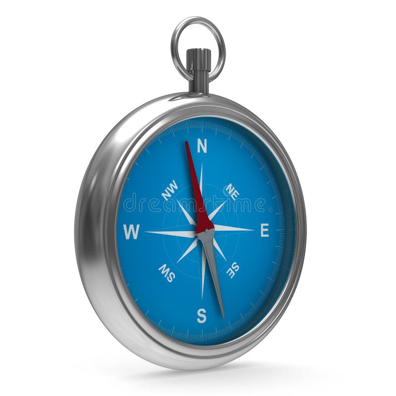 Compass on White Background. Flat Vector Navigation Symbol. Vector ...