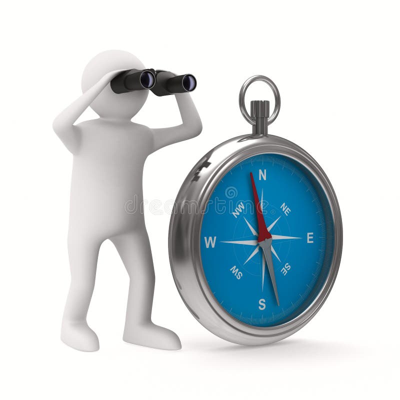 Compass on White Background. Flat Vector Navigation Symbol. Vector ...