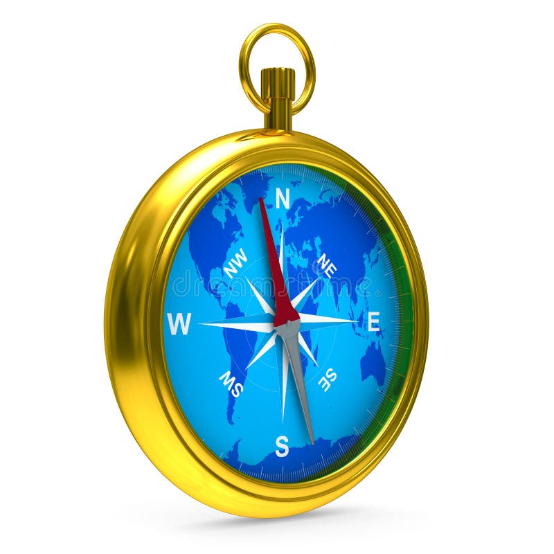 Compass on White Background. Flat Vector Navigation Symbol. Vector ...