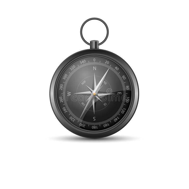 Compass on White Background. Flat Vector Navigation Symbol. Vector ...