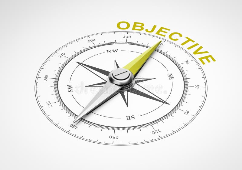 Compass on White Background, Objective Concept Stock Illustration ...