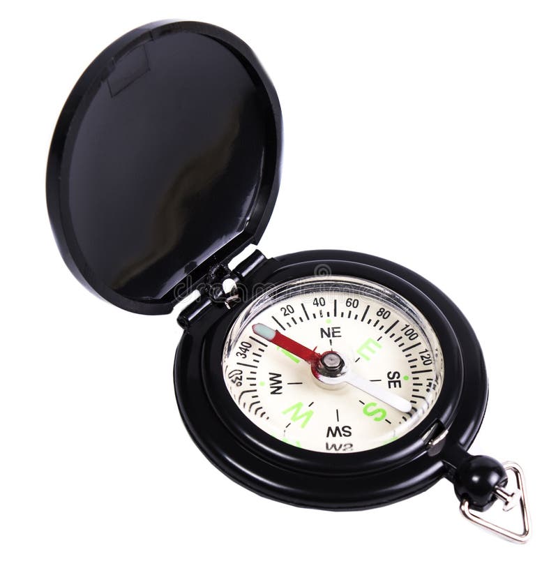 Old Compass with Shadow on a White Background Stock Image - Image of ...