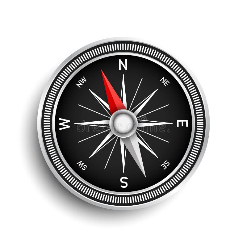 Compass on White Background, Goal Concept Stock Illustration ...