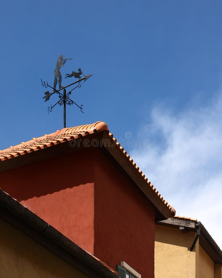 Compass wind on roof stock photo. Image of outdoor, rooftop - 15430946