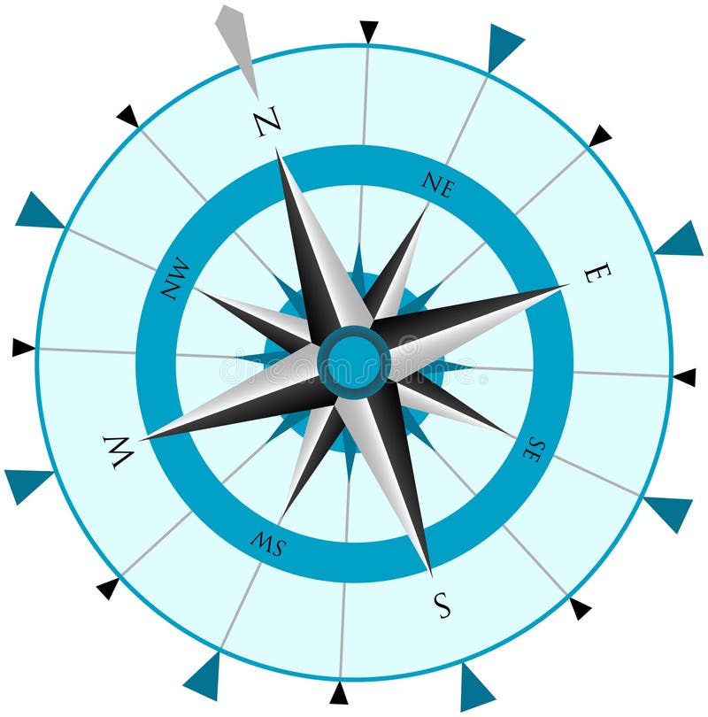 Compass Wind Rose stock vector. Illustration of arrow - 1625166