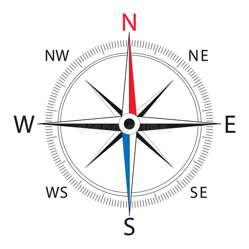 Compass Wind Rose Icon Logo. Vector Illustration Stock Vector ...