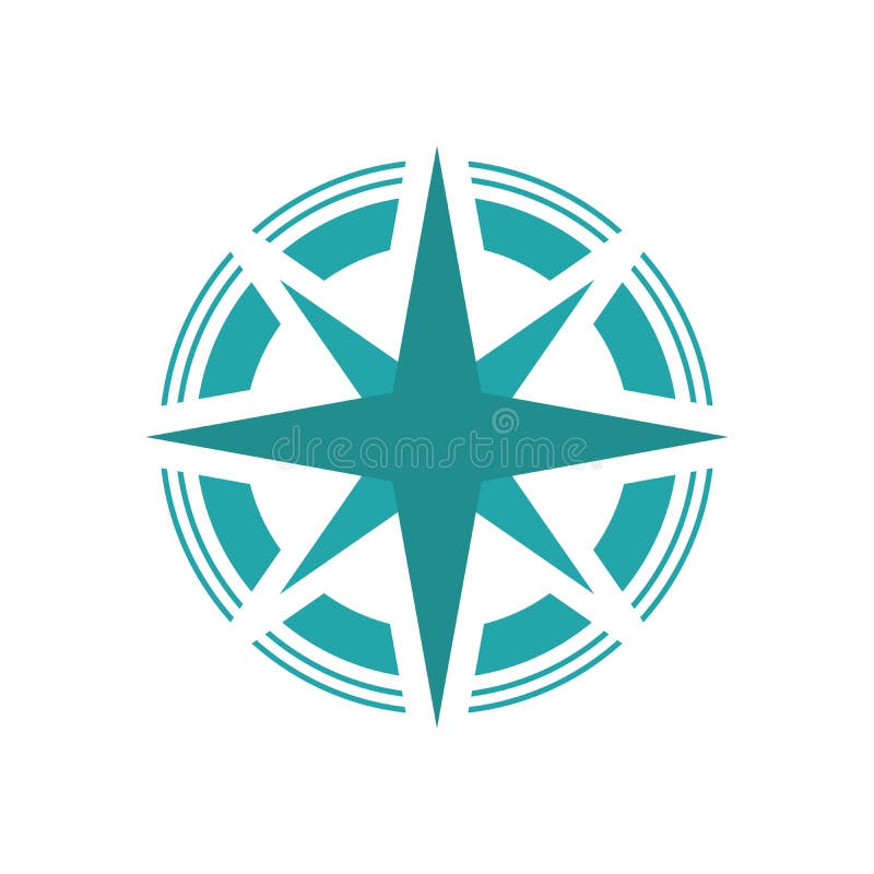 Compass Wind Rose Icon Vector Logo Design Template Stock Vector ...