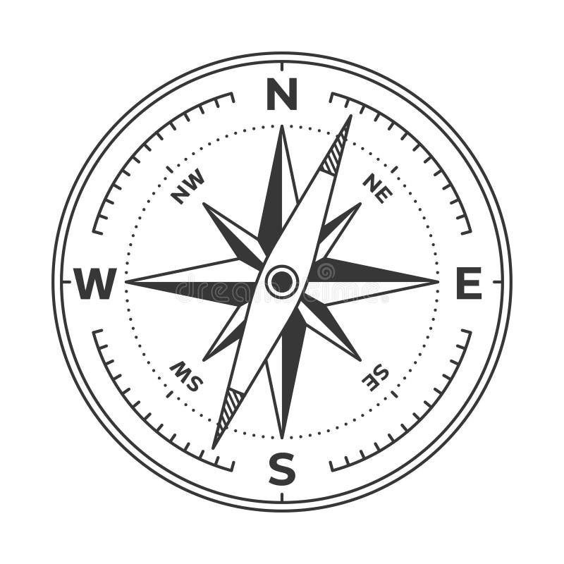 Compass Wind Rose Navigation Vector Stock Vector - Illustration of ...