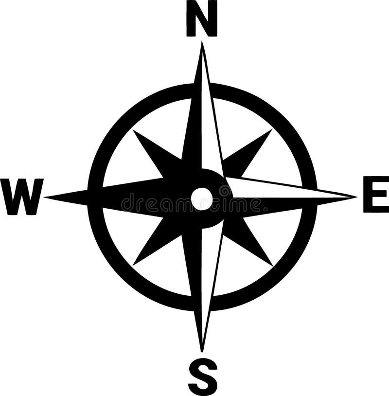 Compass Wind Rose North South East West Stock Vector - Illustration of ...