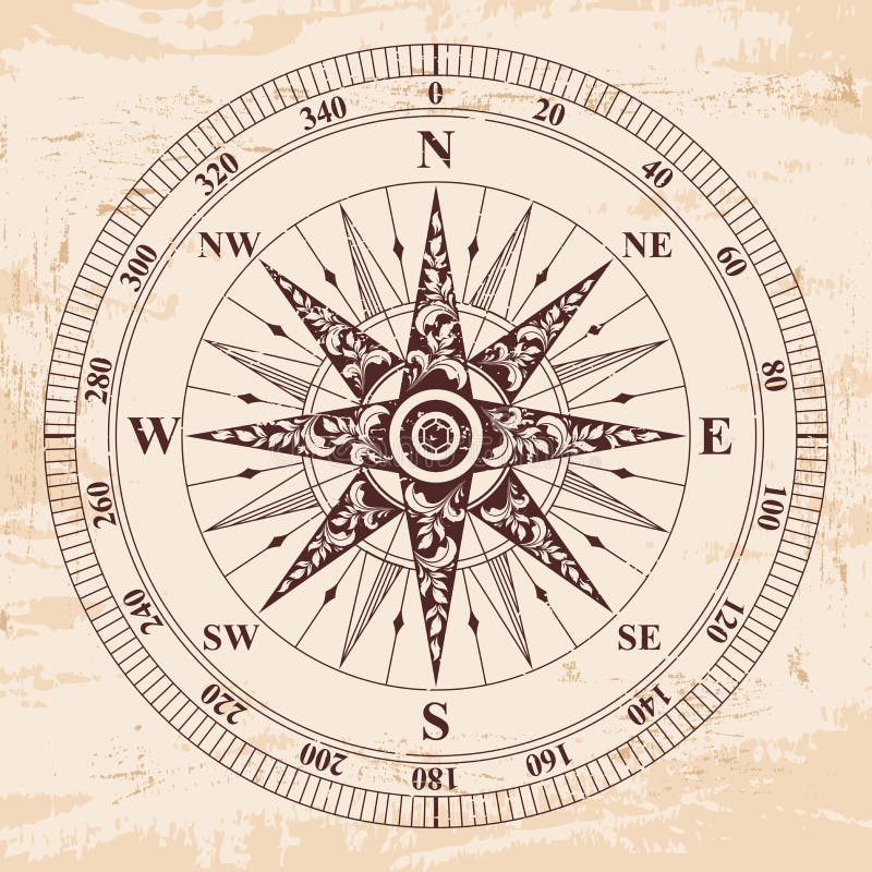 Compass wind rose. stock vector. Illustration of object - 84066333