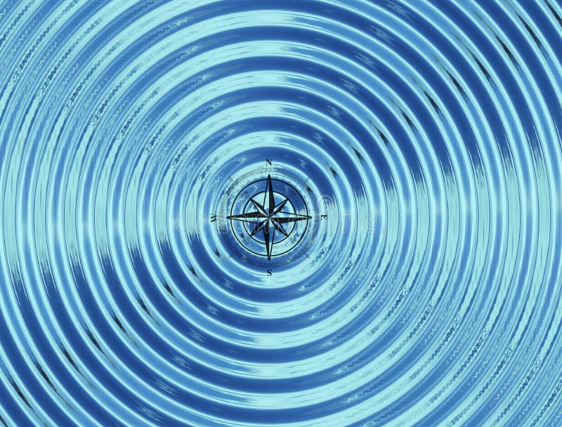 The Compass (wind Rose) in the Water Stock Photo - Image of pool ...