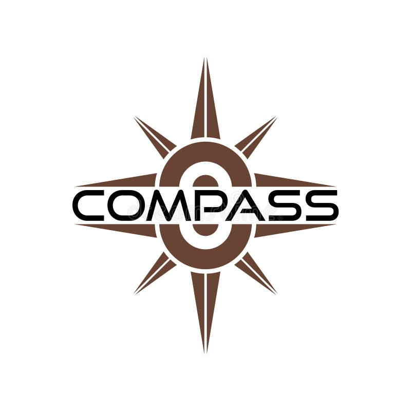 Compass Word, Compass Icon Isolated on White Background Stock Vector ...