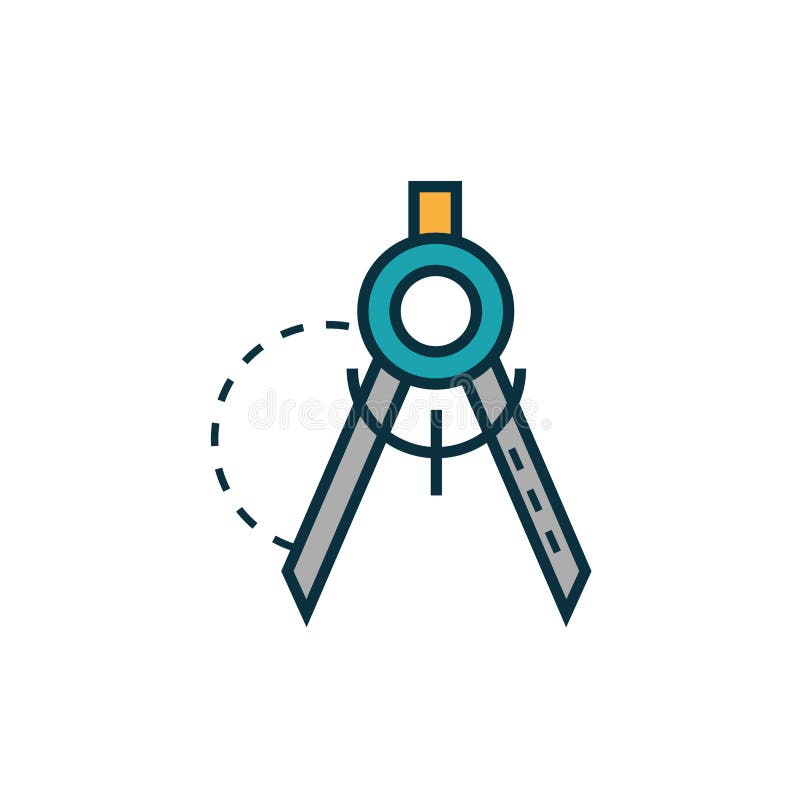 Work Compass Icon Logo Design Element Stock Vector - Illustration of ...