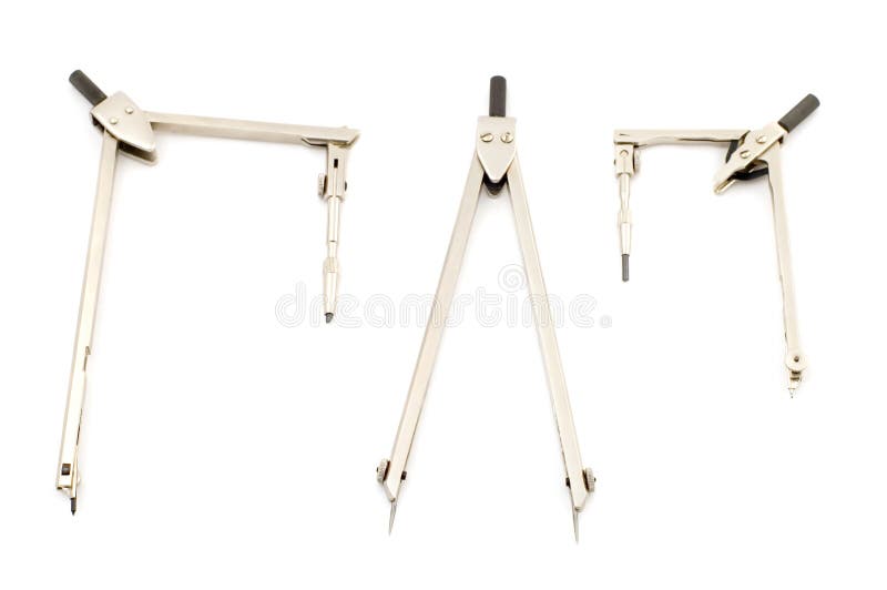 Drawing Compasses with Ruler Stock Vector - Illustration of draw ...