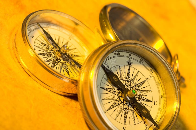 Compasses stock image. Image of direction, three, yellow - 4404701