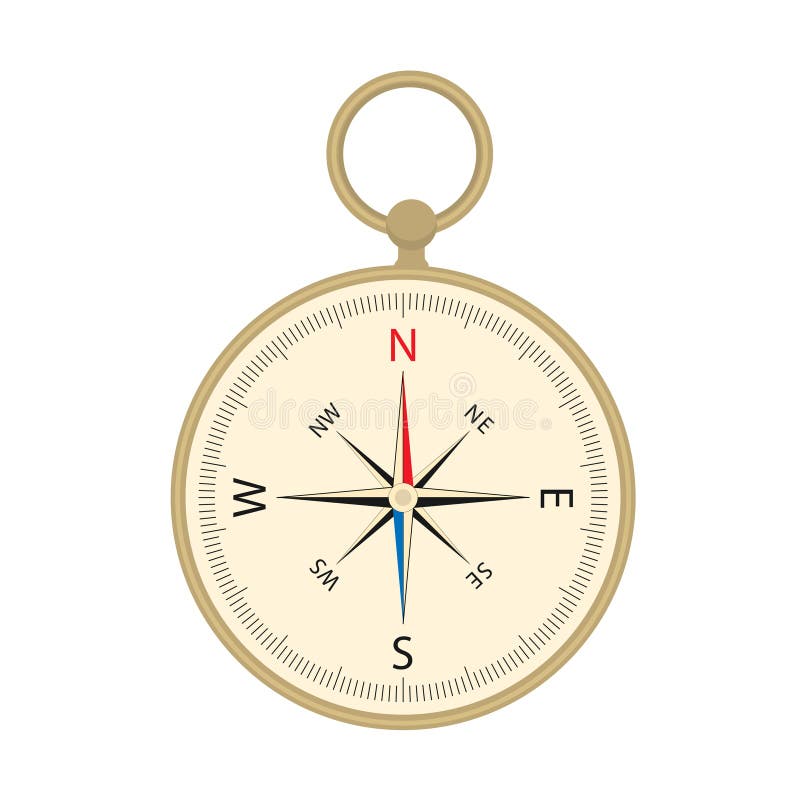 Compasses Flat Design. Vector Illustration. Stock Vector - Illustration ...