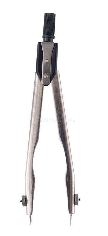 Compasses Isolated on a White Background. Metal Tool for Drawing Stock ...