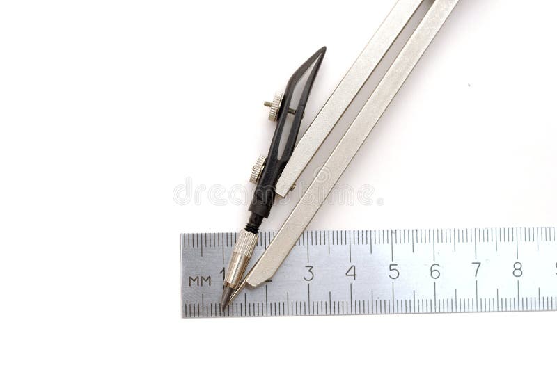Compasses and rulers stock image. Image of macro, measurement - 28919327